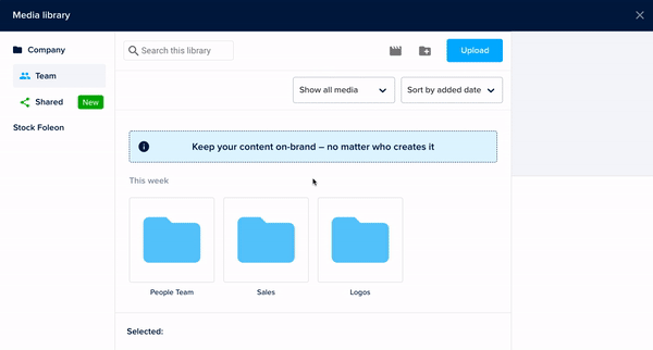 All about the shared media library