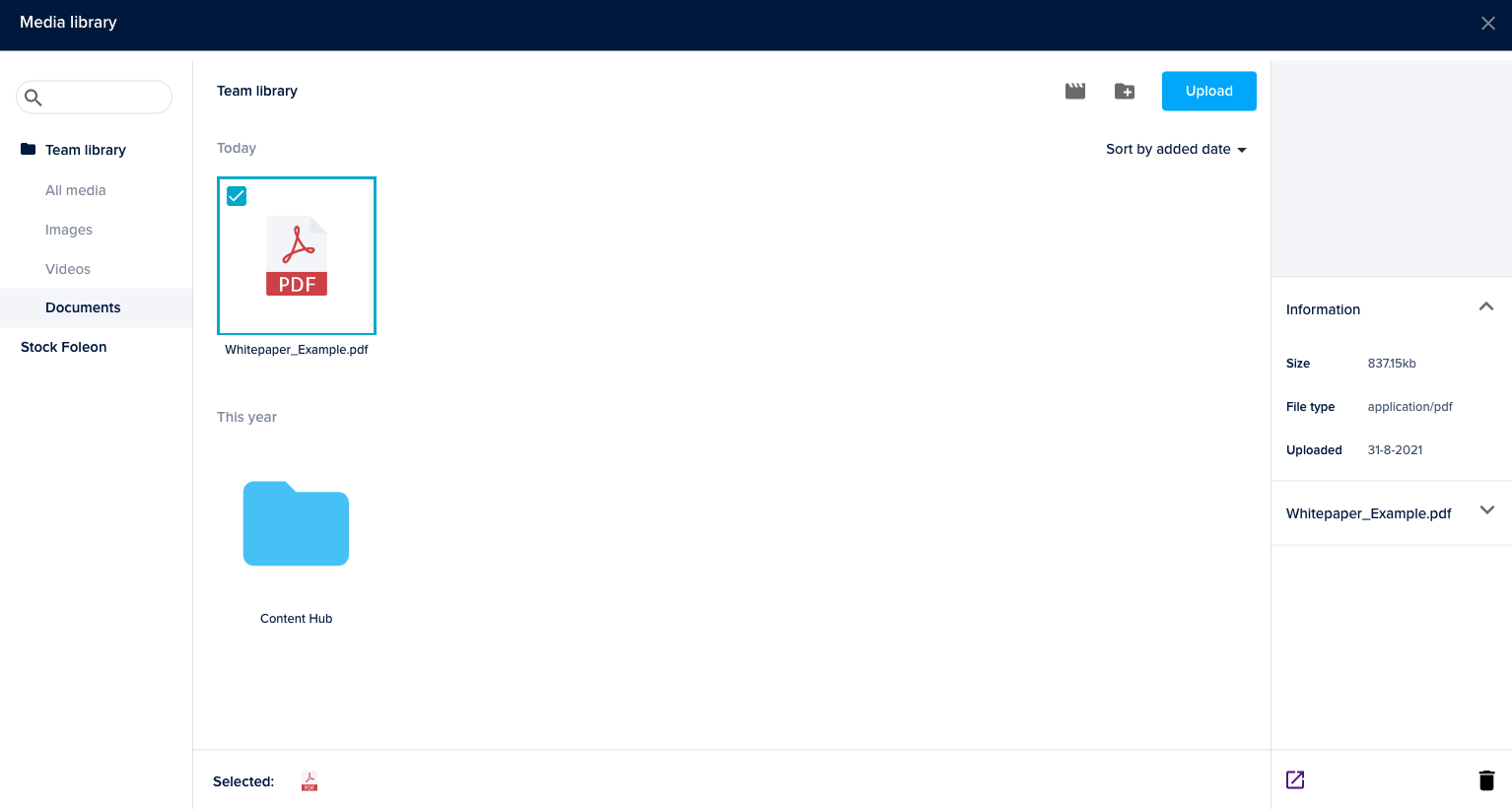 How to upload and link to a PDF