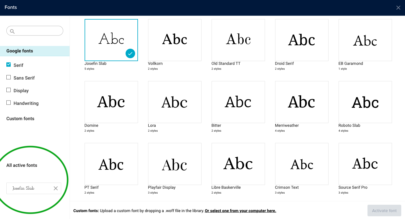All about fonts