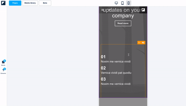 How to reduce block size in the mobile view mode