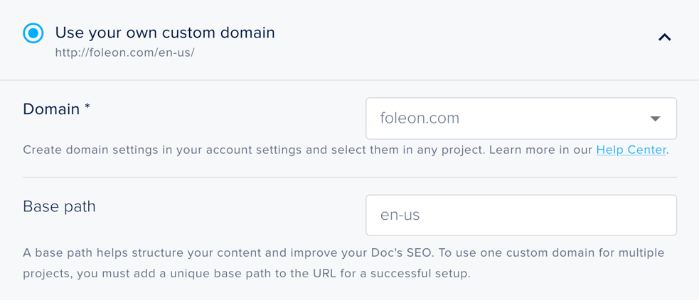 Hosting on a custom domain
