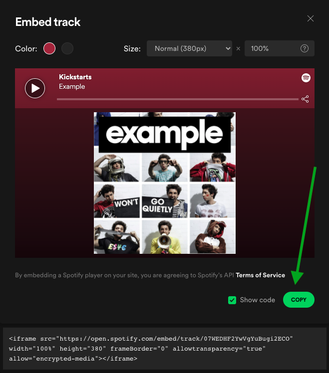 How to embed Spotify