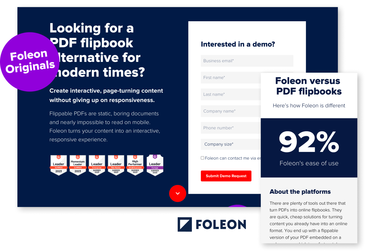 Foleon landing page Example (flipbook) – Foleon