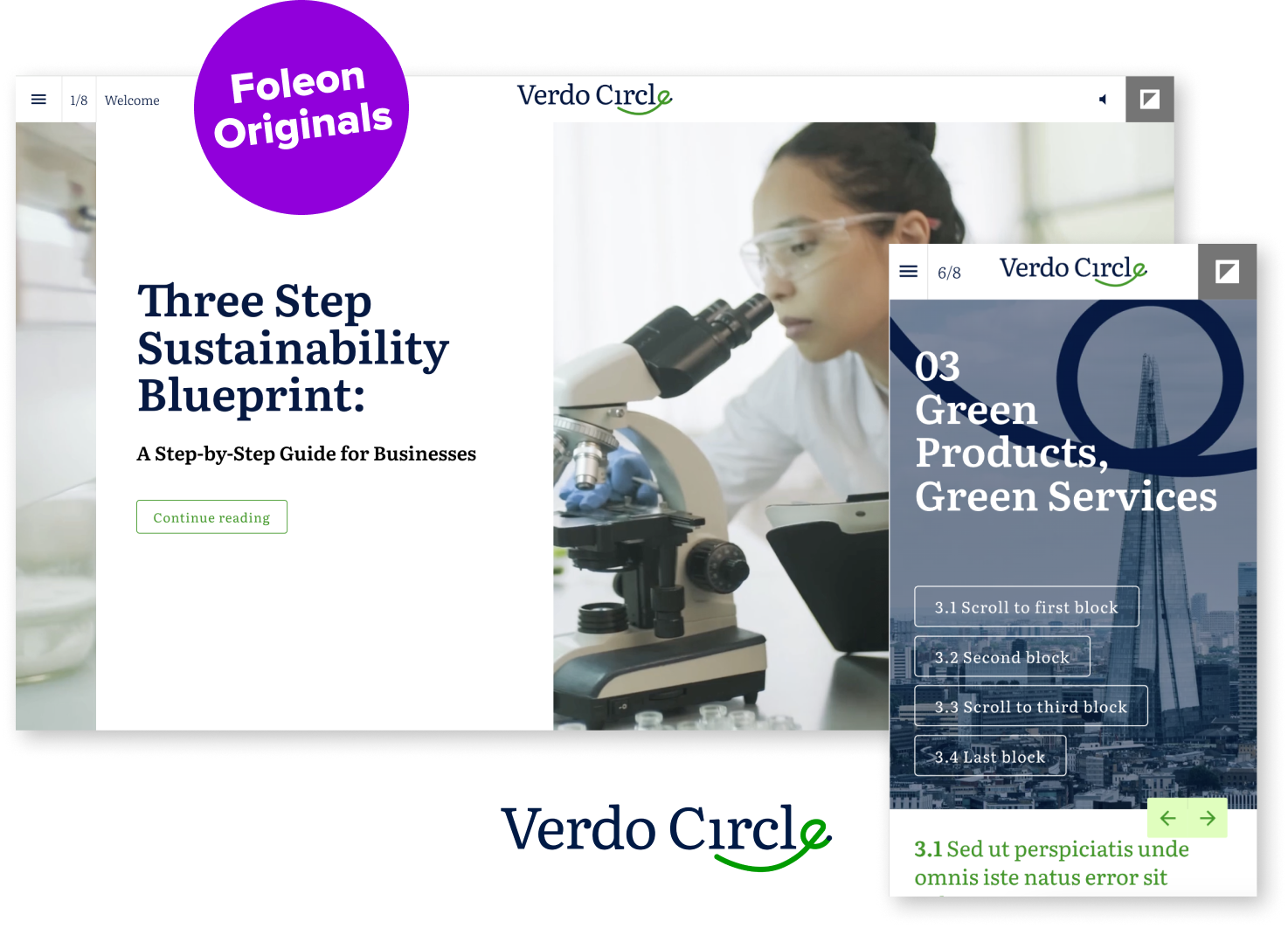 Verdo Circle step-by-step guide example – Foleon